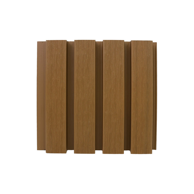 Exterior Fluted Slat Wall Panel, Golden Teak | USA Builders Depot