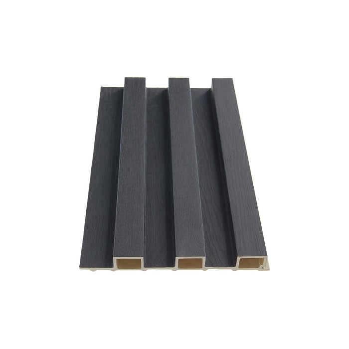 WPC Fluted Slat Wall Panel, Black Ebony