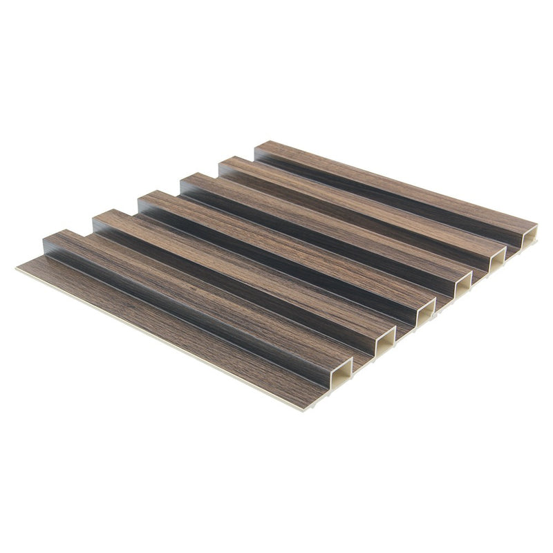 WPC Fluted Slat Wall Panel, Classic Walnut | USA builder's Depot