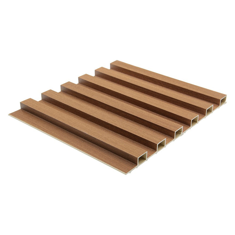 WPC Fluted Slat Wall Panel, Sandalwood