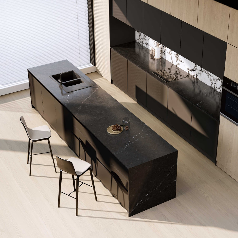 Sandy Grey Cream Porcelain Slab – Elegant & Versatile Surface