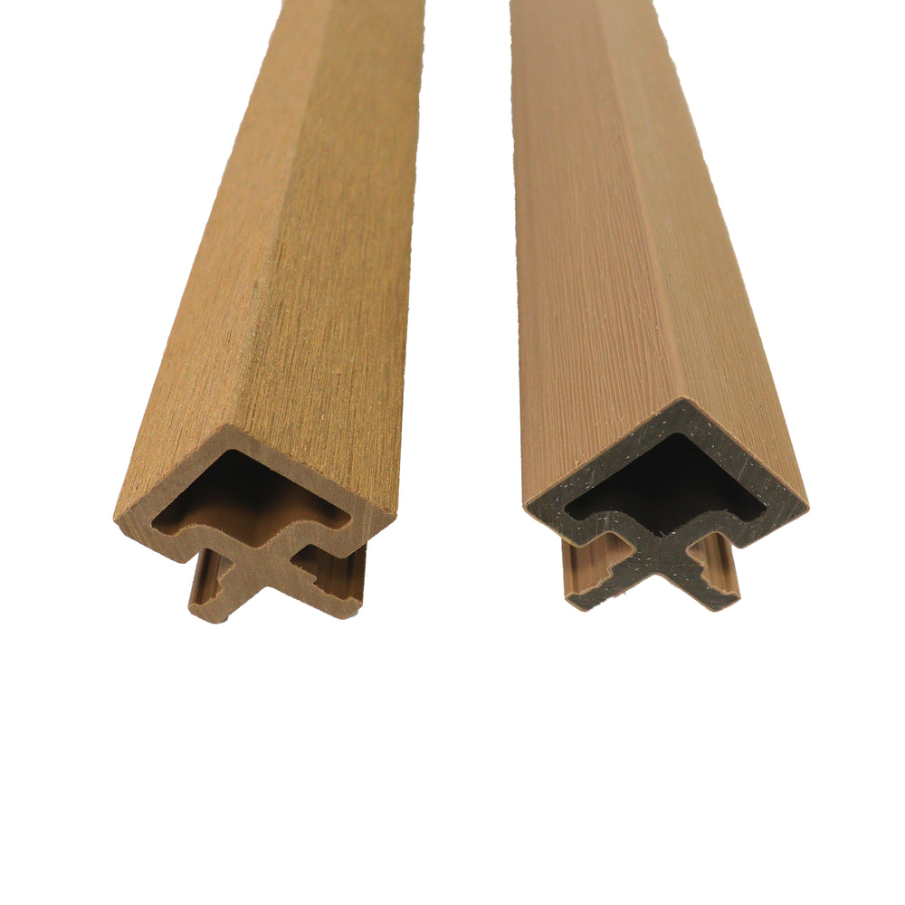 Fluted Panel Teak Corner Trim - USA Builder's Depot