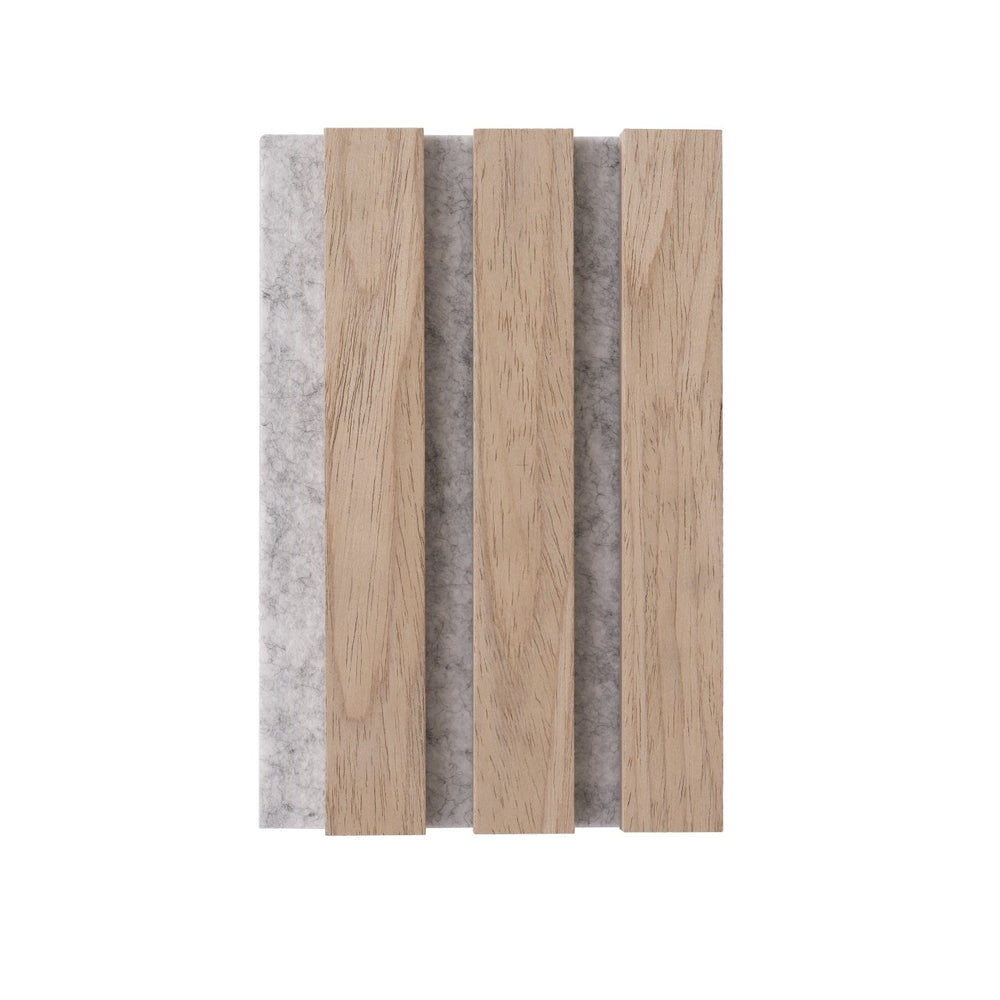 Luxury Acoustic Wall Panel, White Oak & Grey Felt | USA Builders Depot